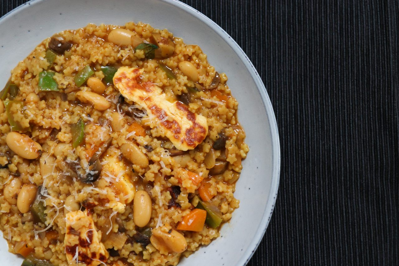 Adobo Star Pasta with Halloumi Recipe | Freshly Spiced